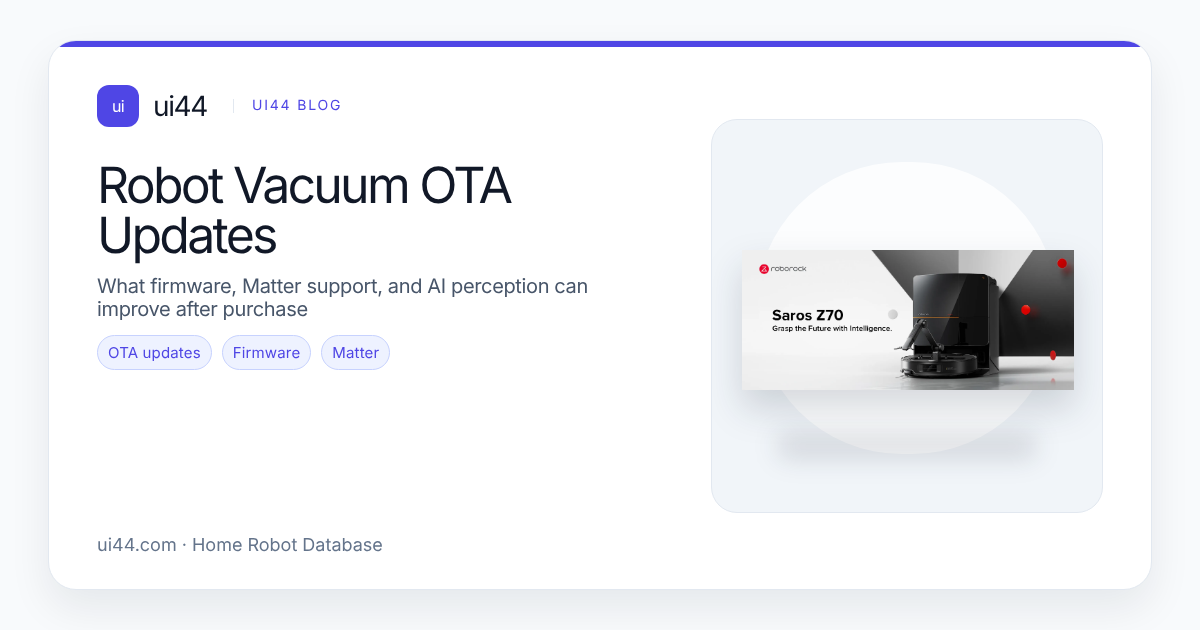 Robot Vacuum OTA Updates: What Actually Improves — ui44 Blog